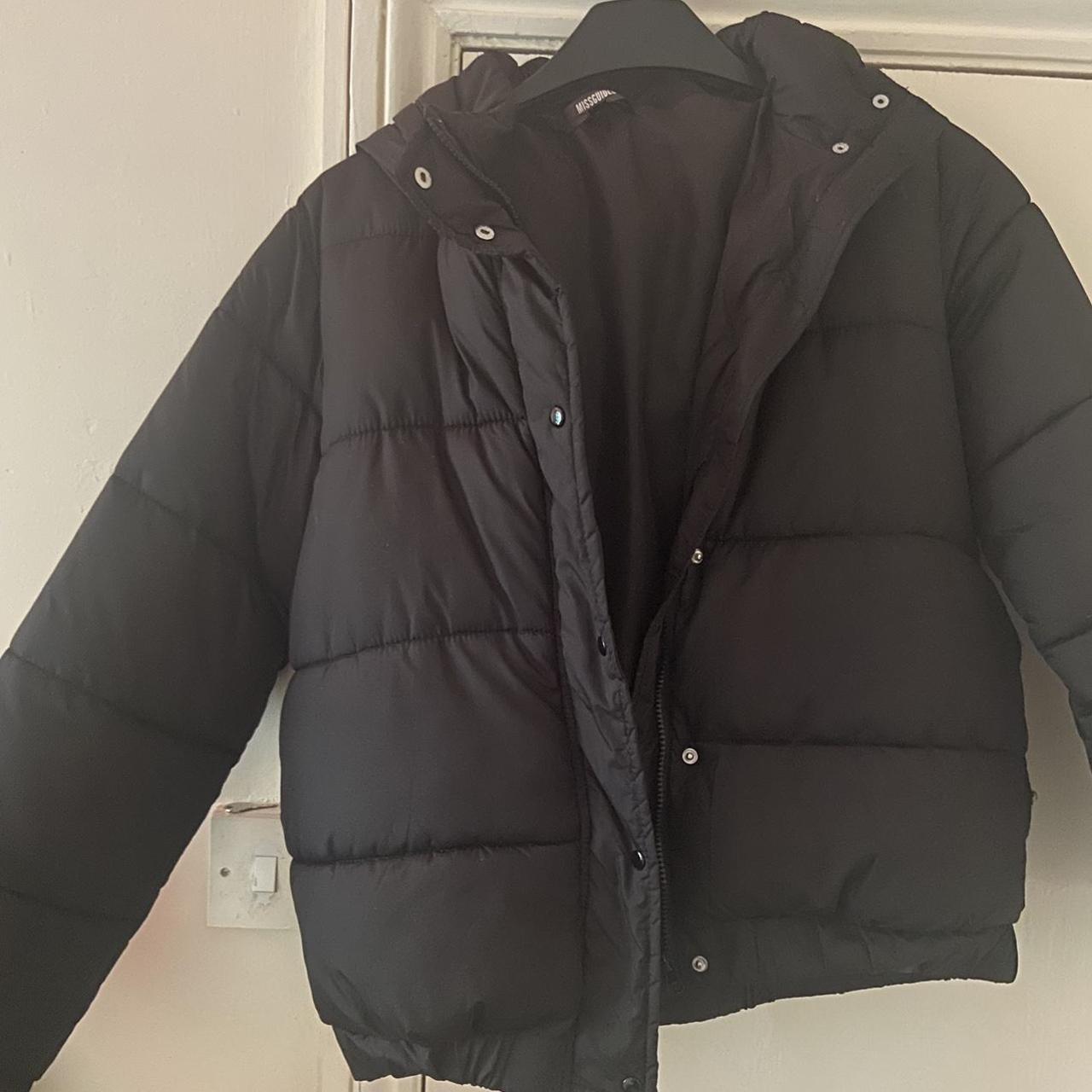 MissGuided Tall Black puffer Jacket Bought for... - Depop