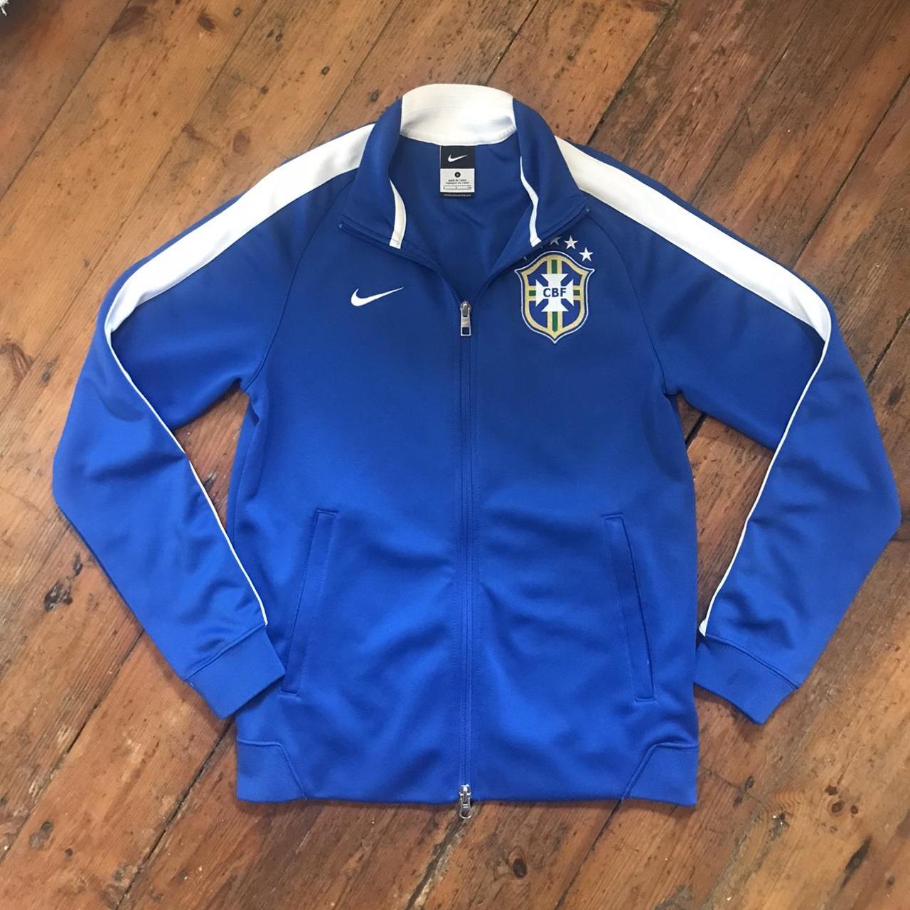 Nike Brazil track jacket Amazing condition Size... - Depop