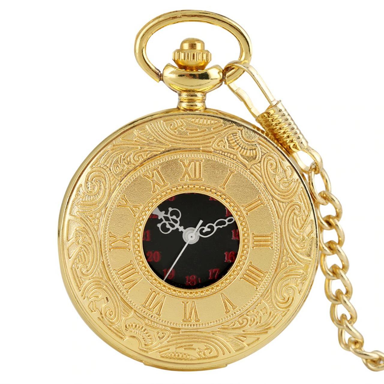Nice pocket watch for gift quartz retro necklace... - Depop