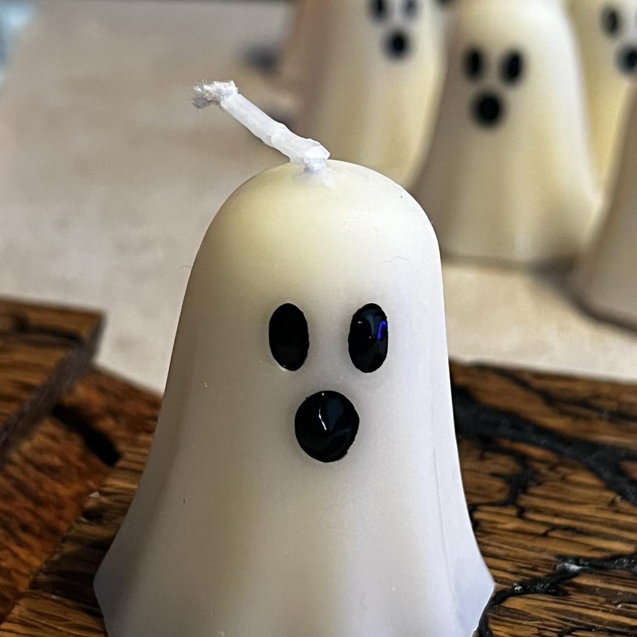 Wax Ghosts candles with white sparkle Mica powder... - Depop