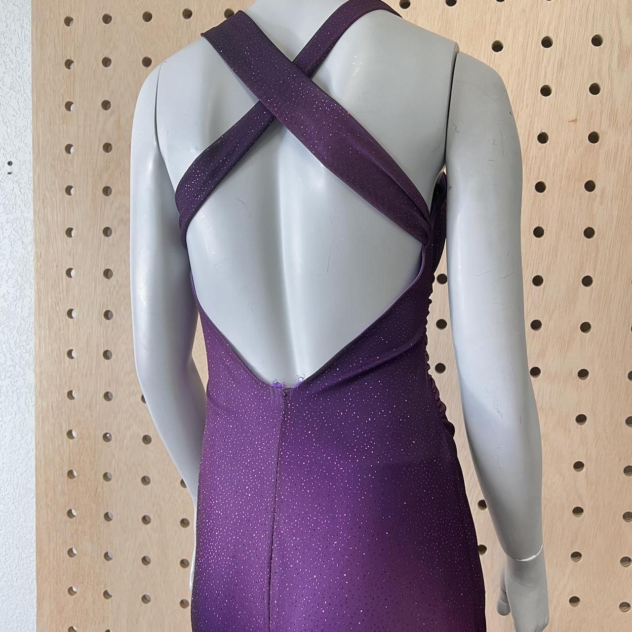 Ombré purple sparkle y2k prom dress Full length maxi... - Depop