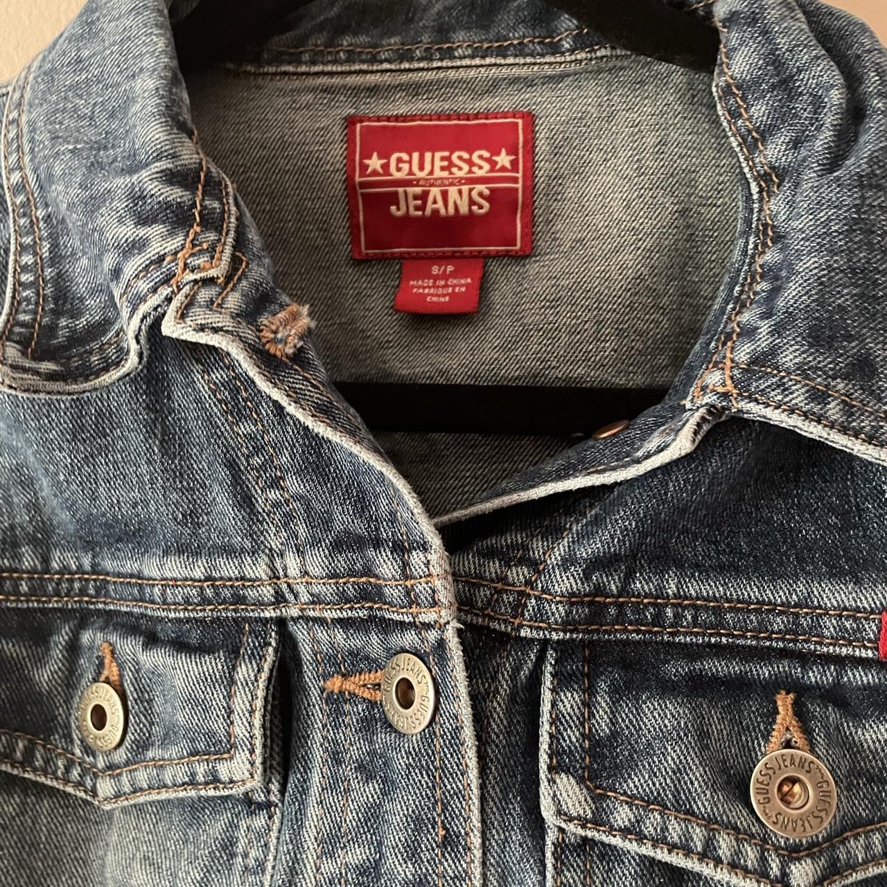 Guess Jeans denim jacket guess button up jacket... - Depop