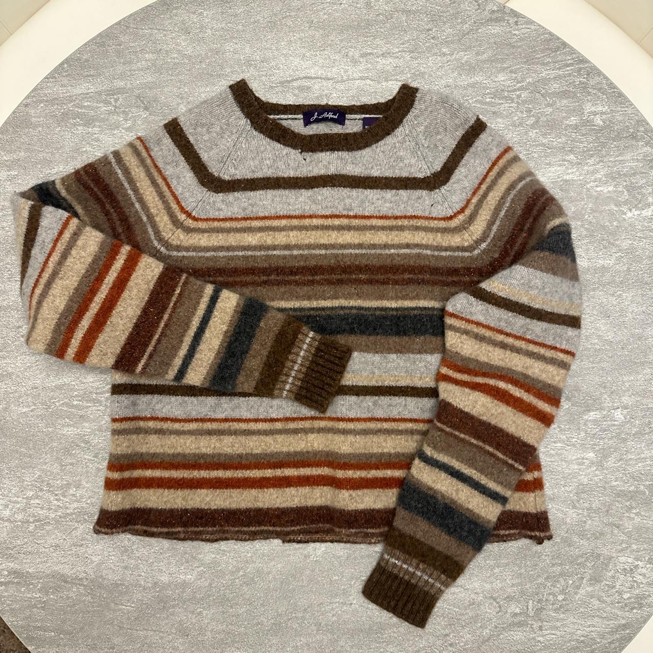 Cropped Knitted Sweater Size L, but prob Med fits... - Depop