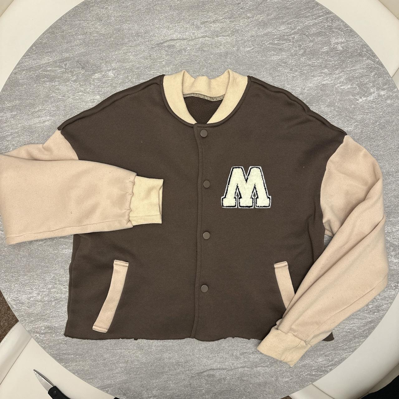 Cropped Varsity Jacket Size Small, true to... - Depop