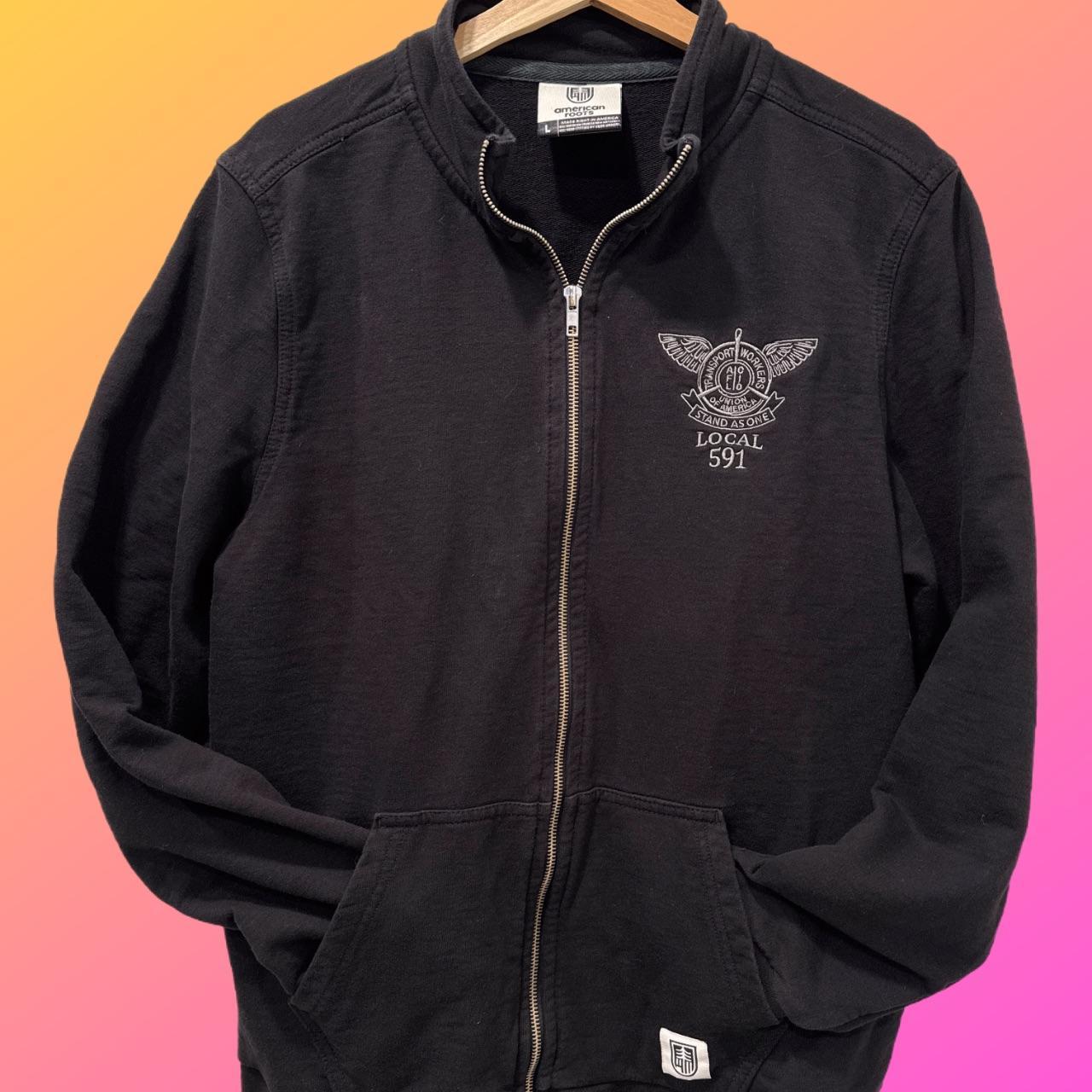 American Roots Heavy Weight Track Jacket Size Large... - Depop