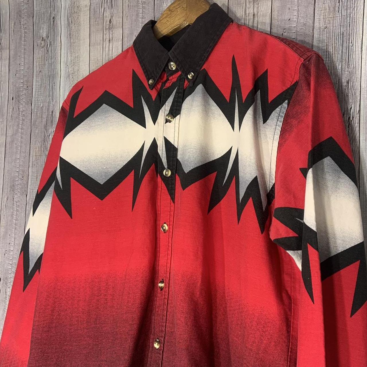 Men's Red and Black Shirt | Depop