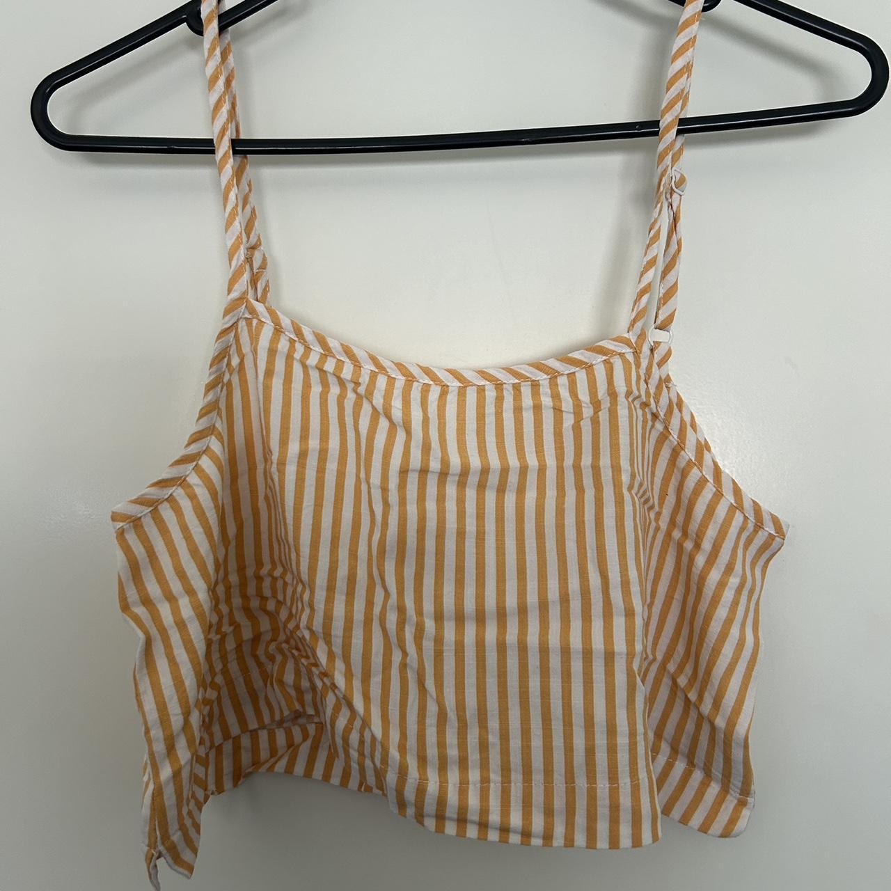 SPARE Orange Stripe Top Size 8 Hardly worn - Depop