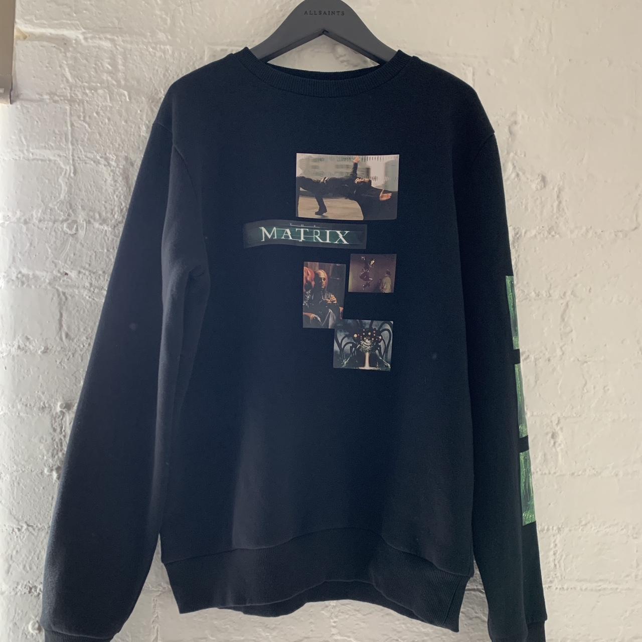 matrix jumper 👀 black jumper with matrix graphics... - Depop