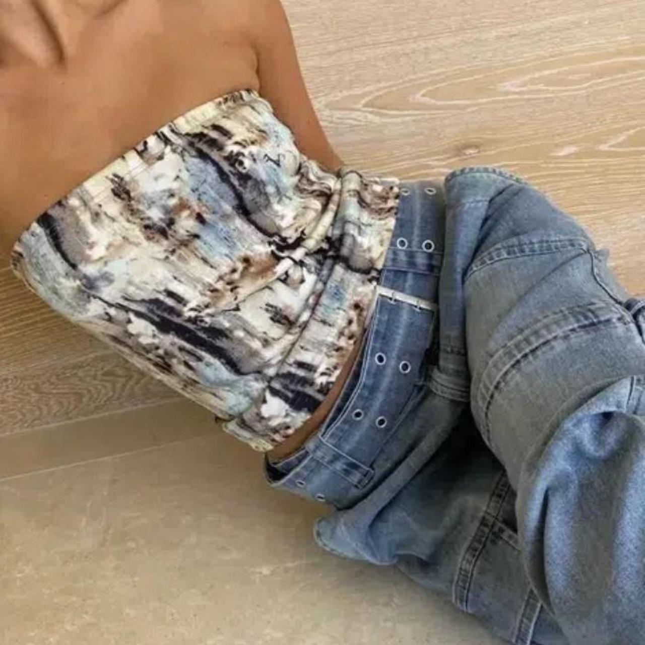 RENTING With Harper Lu Marble tube top RRP... - Depop