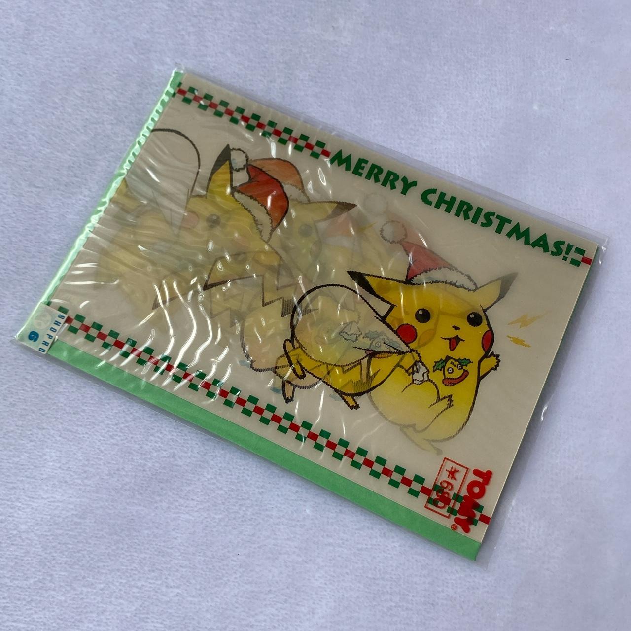 TOMY Pokémon Pikachu Merry Christmas Holiday Card I... - Depop