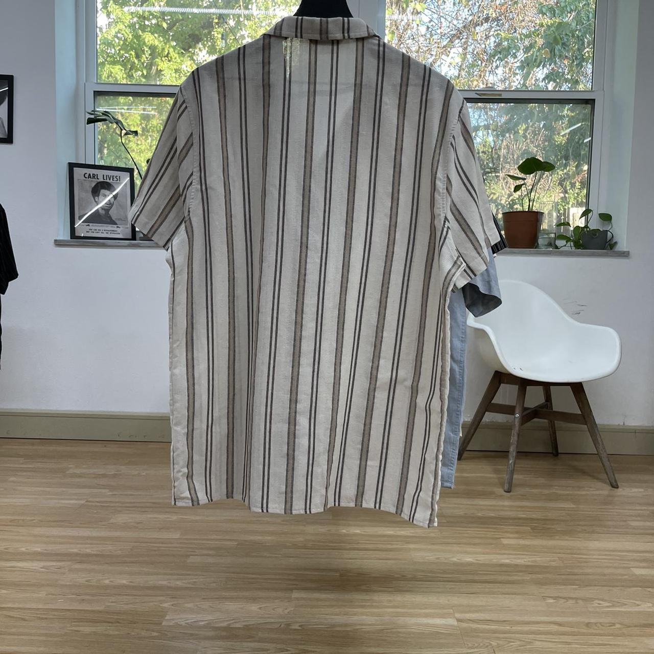 Shades of tan linen Button Up Shirt Measurements:... - Depop