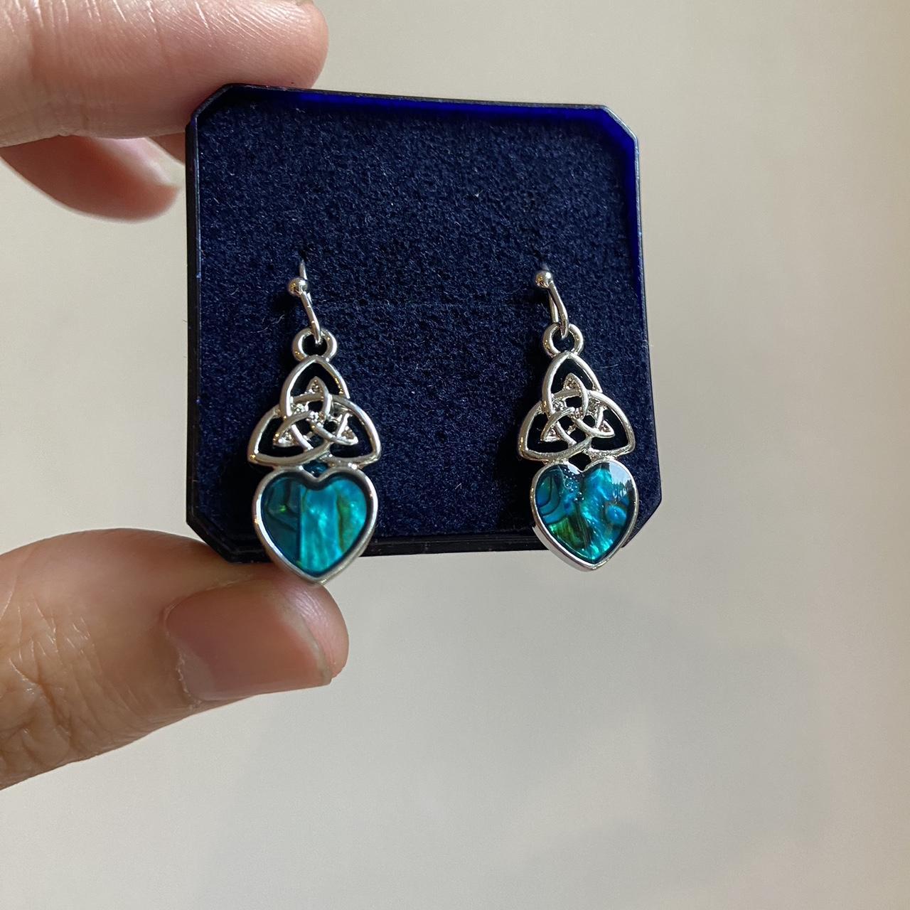 Cute abalone shell hook earrings Hi there and... - Depop