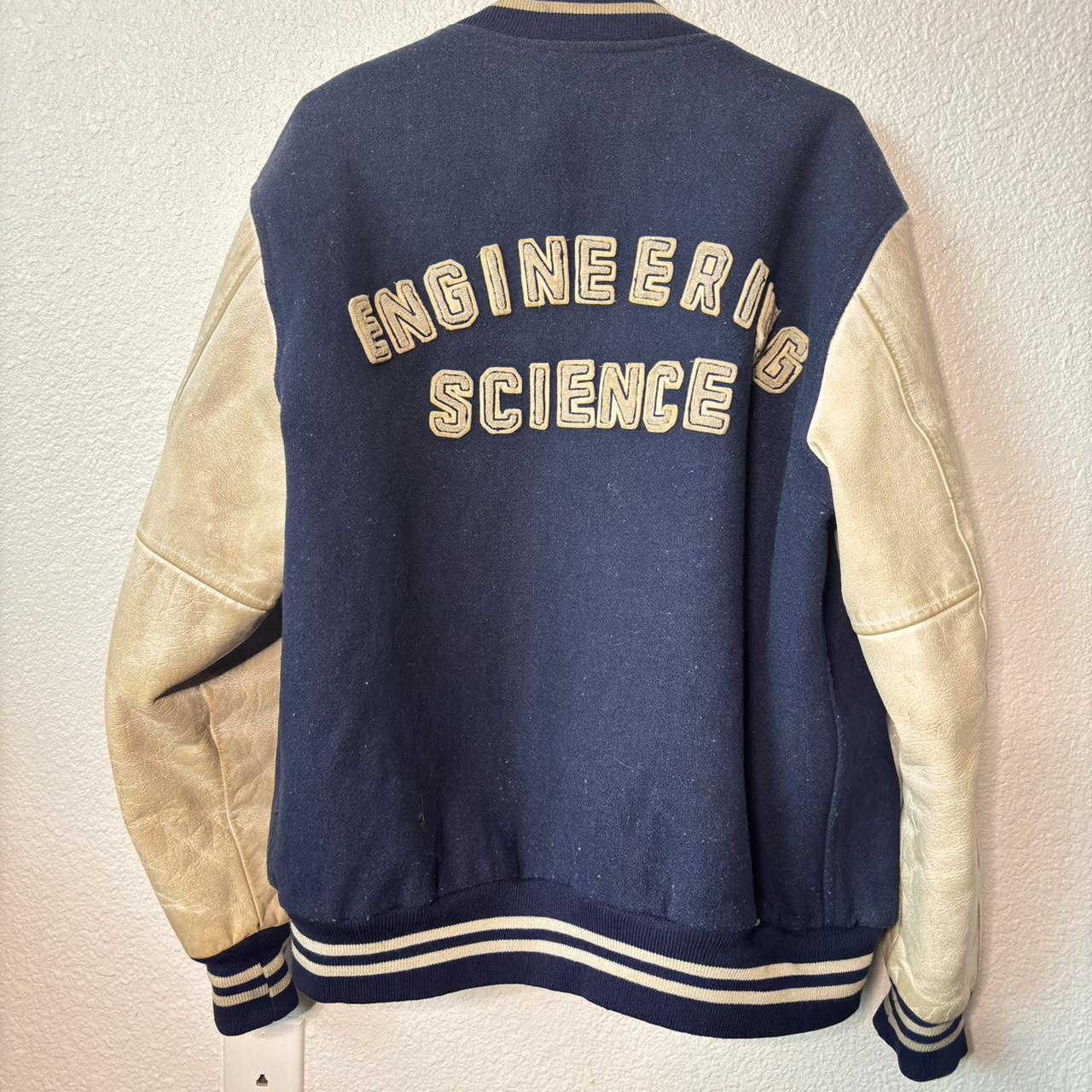 Vintage Letterman ‘Engineering Science’ Size: Men’s... - Depop