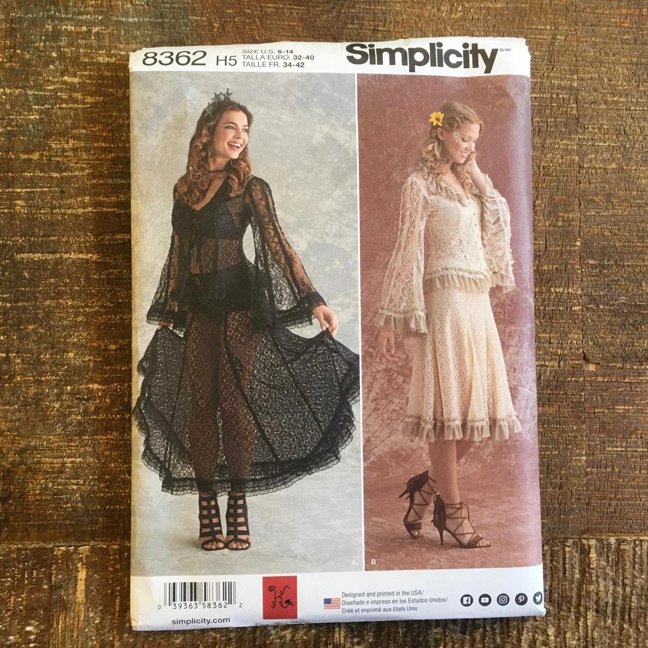 Simplicity PATTERN 8362 Misses Sheer Lace Blouse and... | Depop