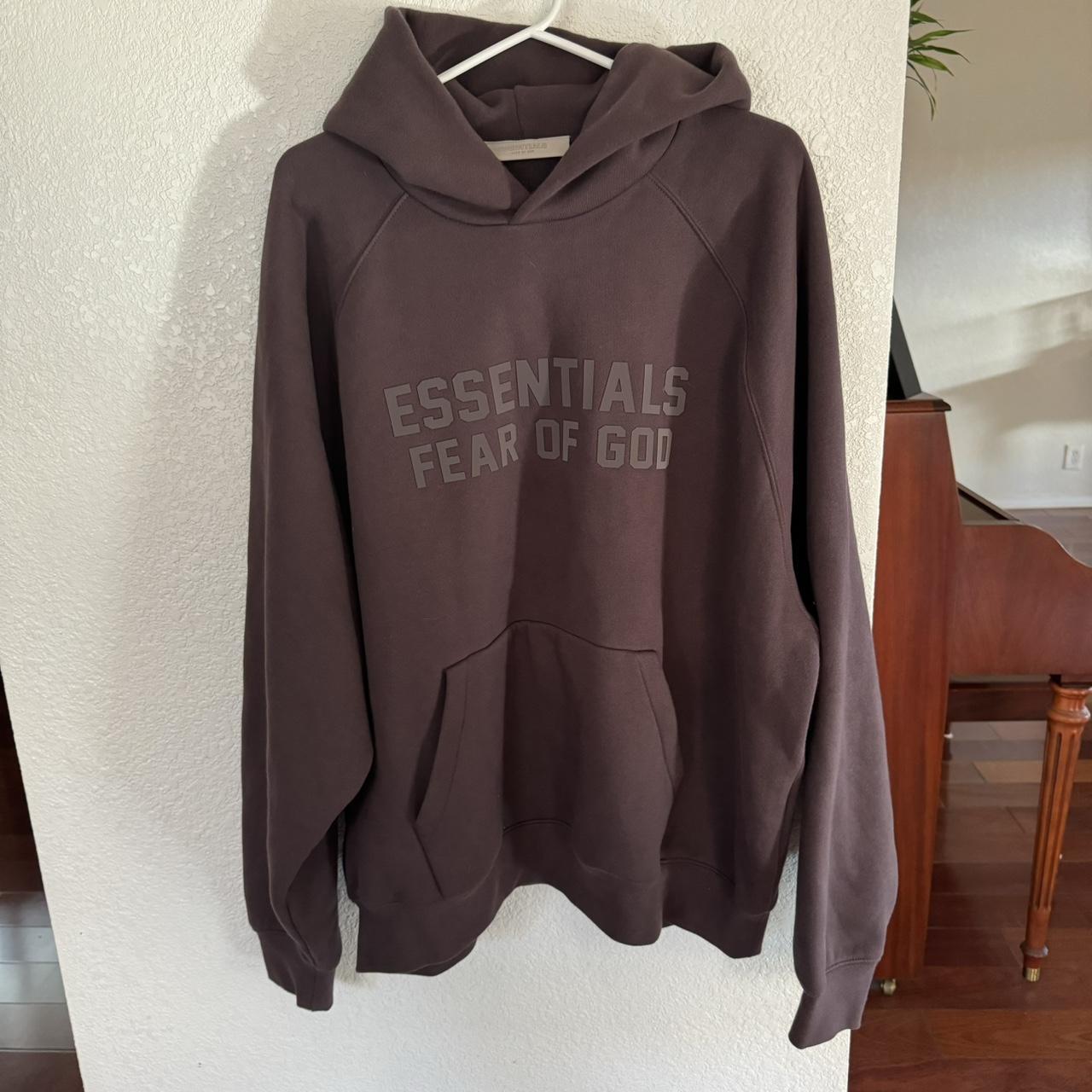 Fear of God Essentials Hoodie Size: M Color:... - Depop