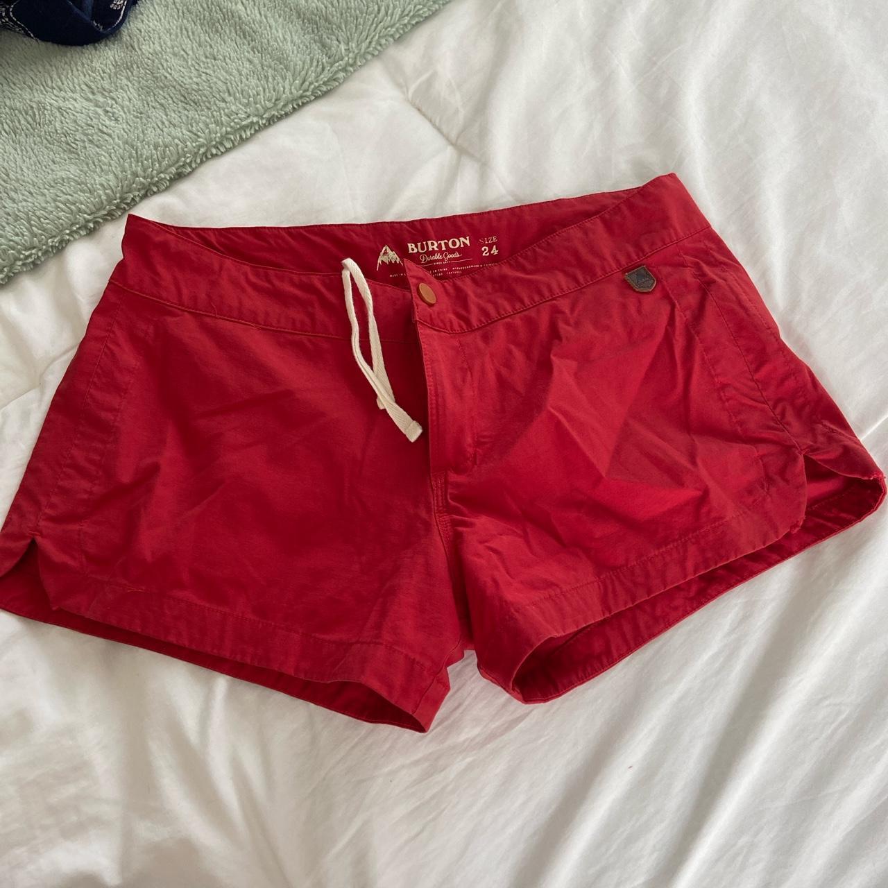 Red waterproof baby shorts - Depop