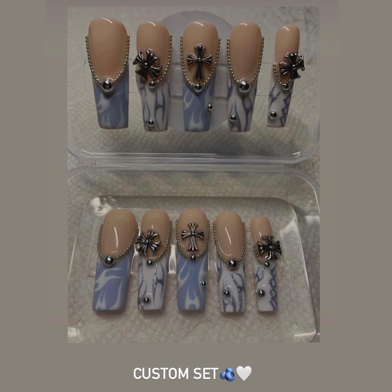 CUSTOM NAIL SETS 🎧 DONT BUY THIS LISTING !!!!!... - Depop