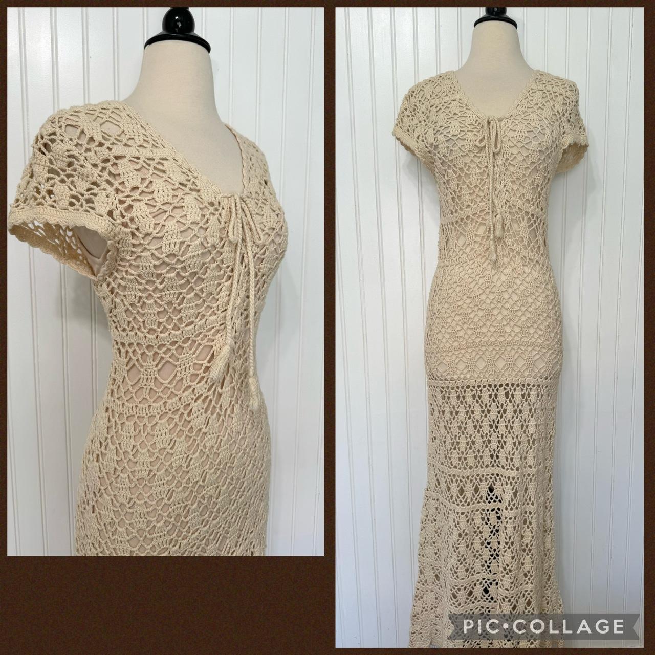 Venus Crochet Maxi Dress! Beautiful full-length... | Depop
