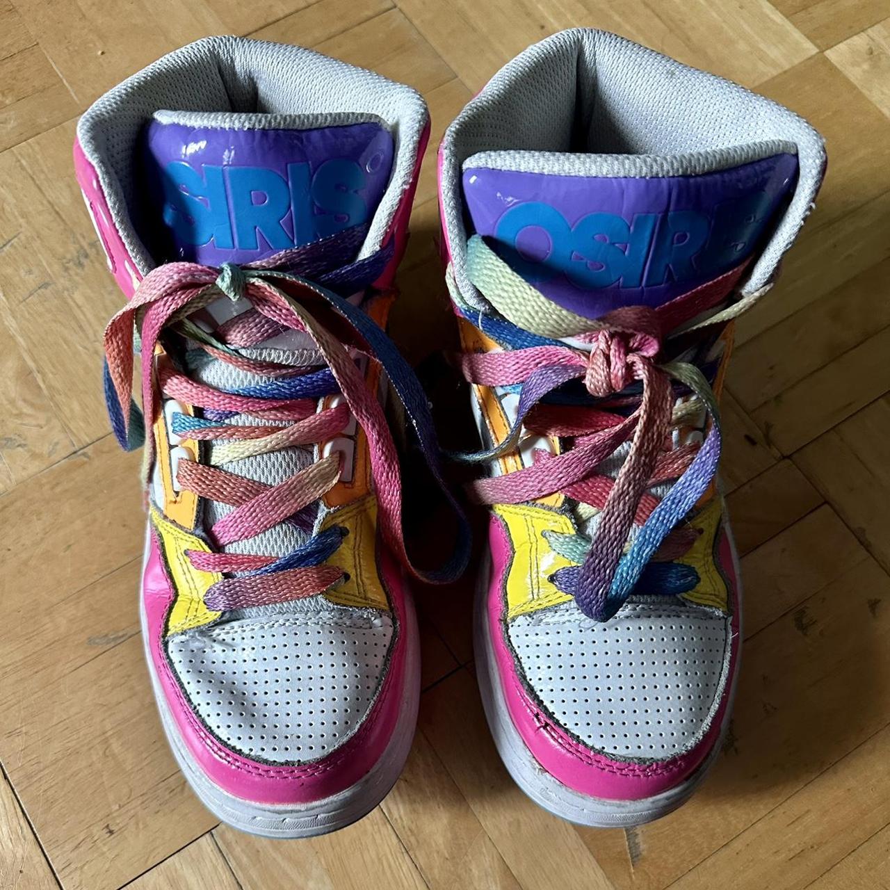 Girls Osiris high top sneakers size 3 - Depop