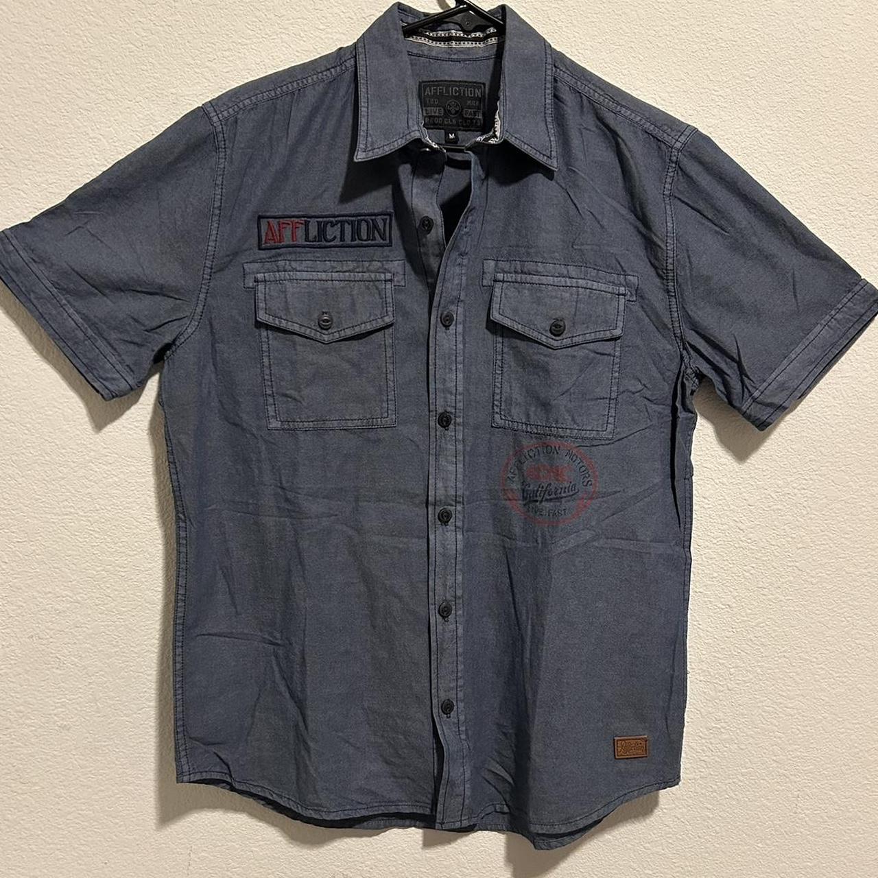 AFFLICTION BUTTON UP brand new without tag, never... - Depop