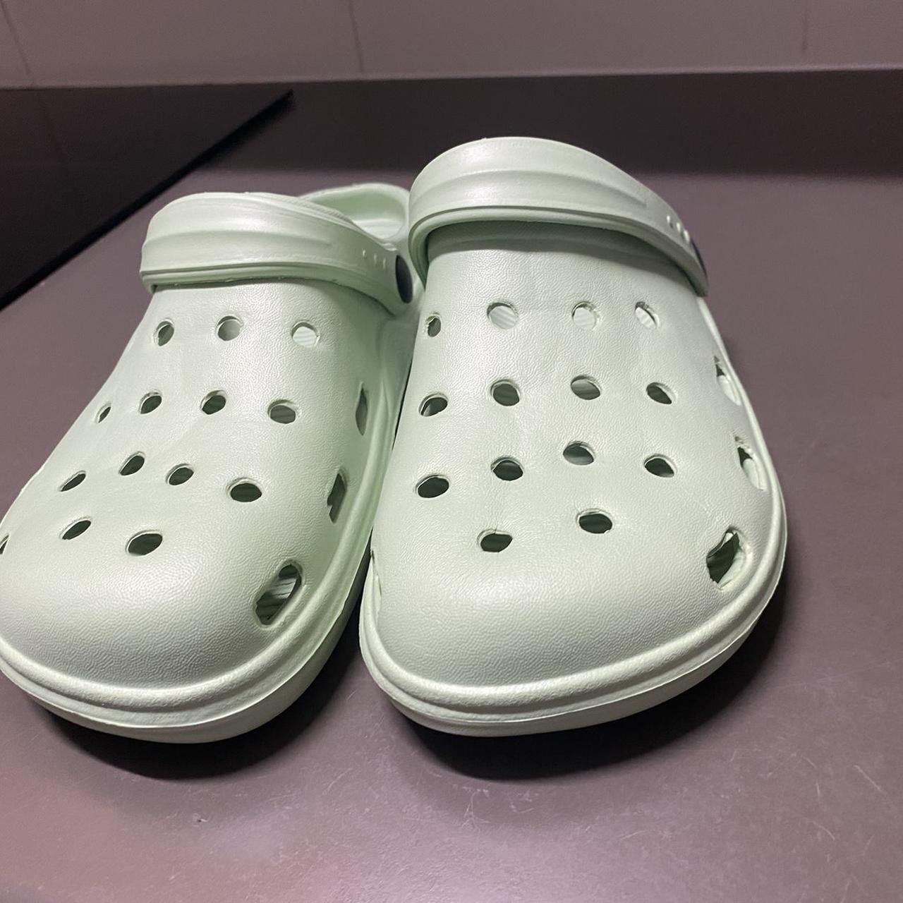 Pastel green crocks - super comfy just got the wrong... - Depop