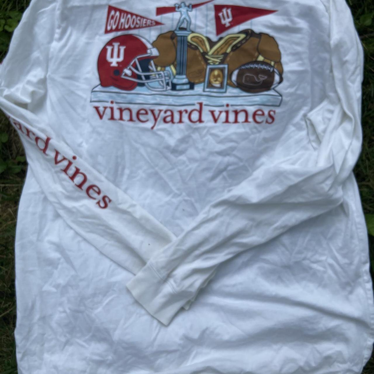 Indiana University Merch, White Vineyard Vines - Depop
