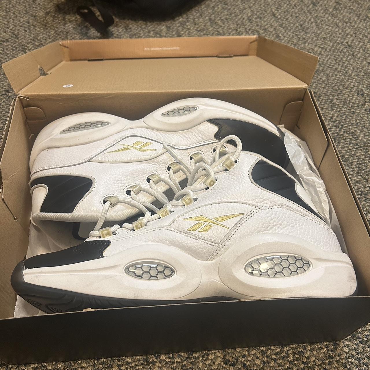 Reebok Questions lightly worn. Pictures of scuffs... - Depop