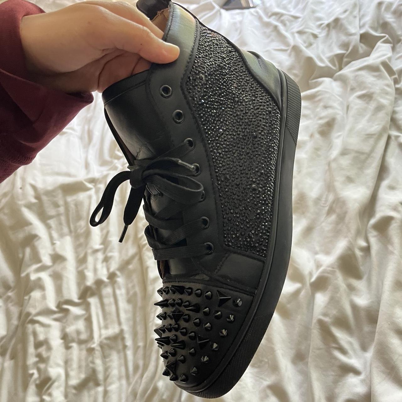 Christian Louboutin red bottom spike shoes. One side... - Depop