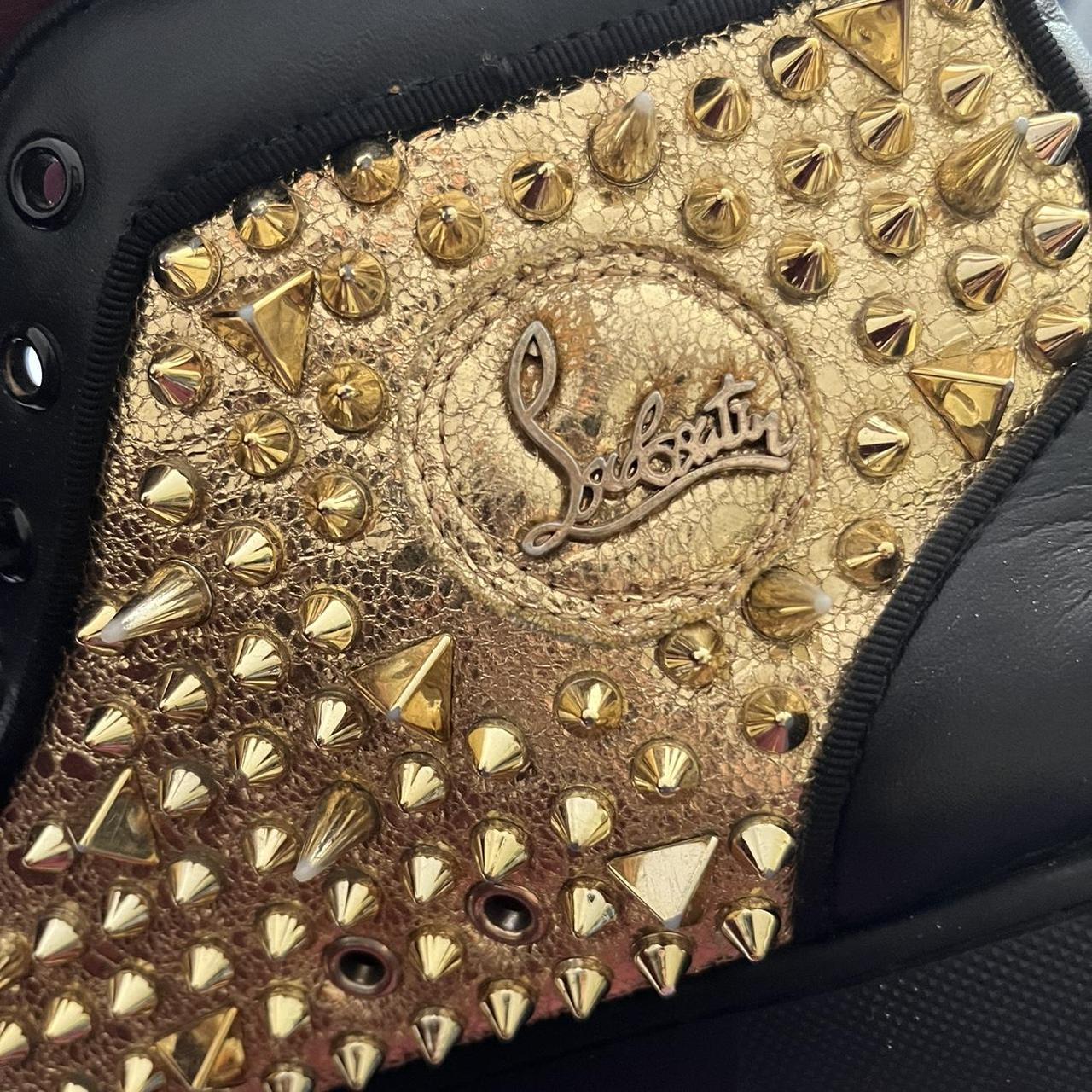 Christian Louboutin red bottom spike shoes. One side... - Depop