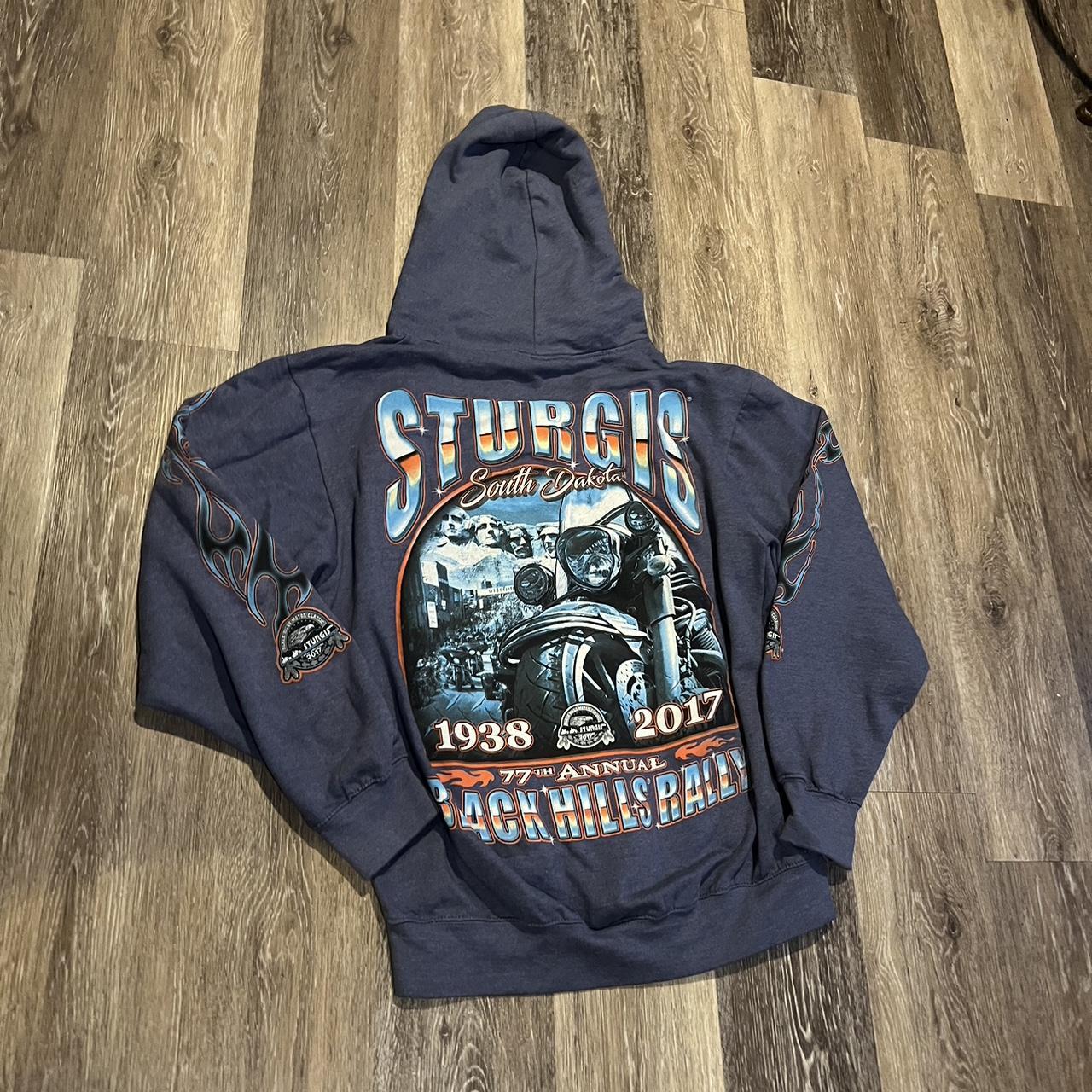 Insane Zip up with flames on sleeves - Depop