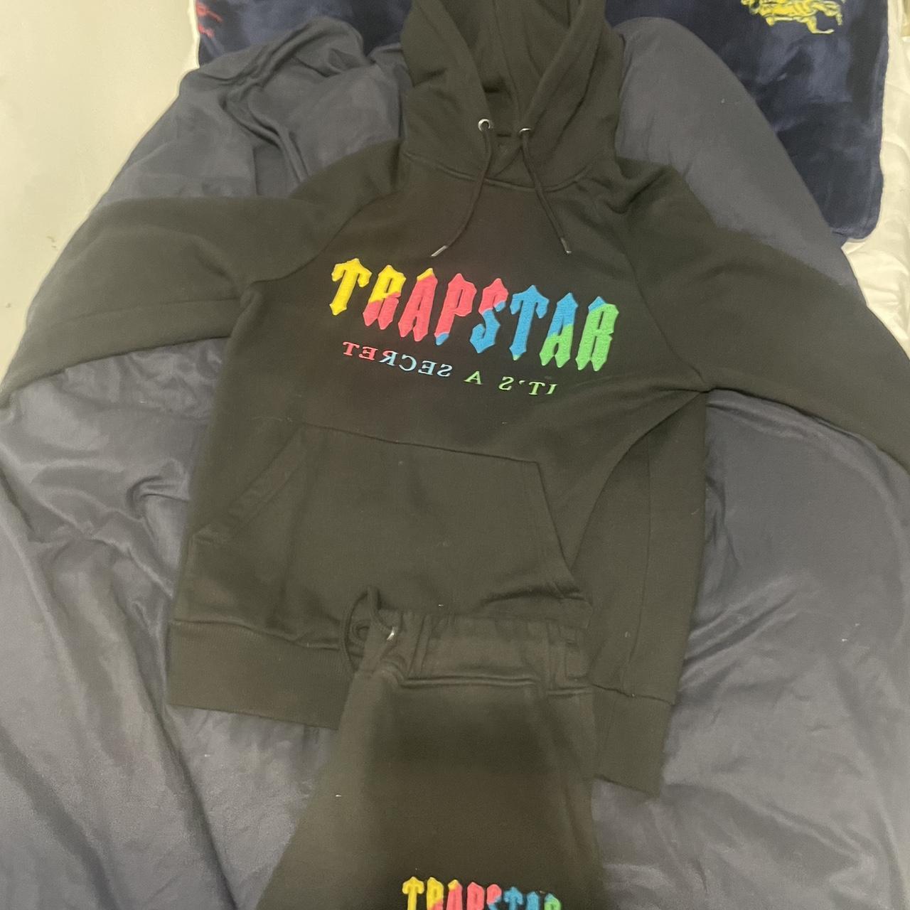 Trapstar Chenille Decoded Hooded Tracksuit- Rainbow... - Depop