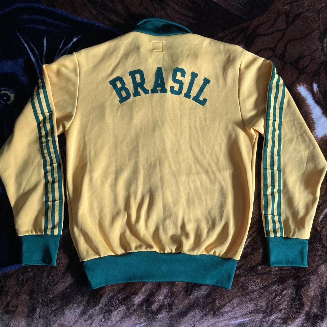 Vintage 2000s Adidas Brazil track jacket Size M In... - Depop