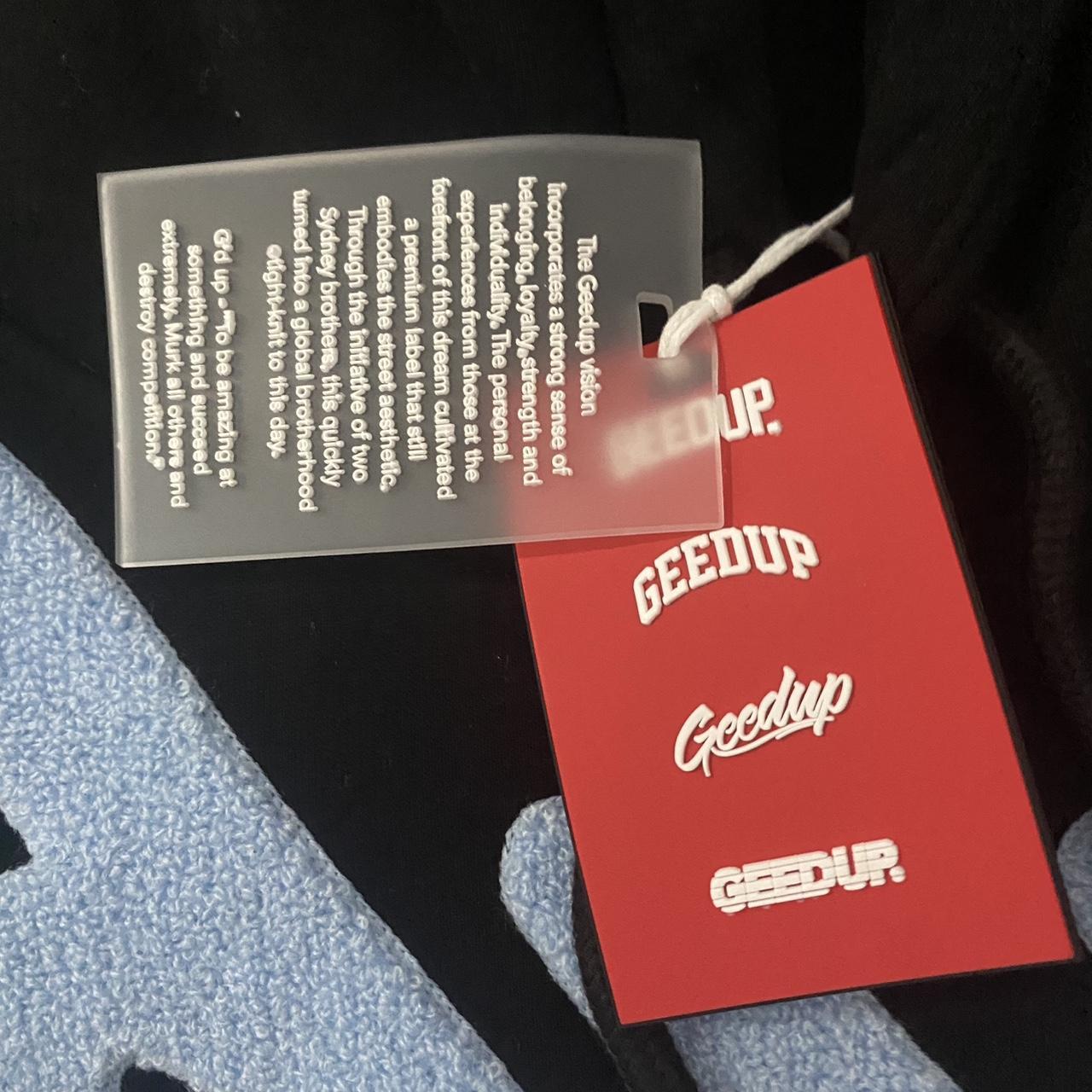 Authentic Geedup “handstyle” Jumper - Colour - baby... | Depop