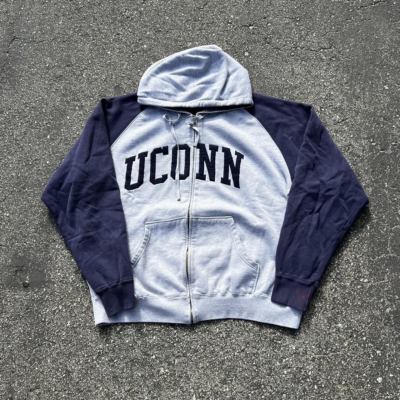 Vintage 90s UConn Hoodie Size L/XL Message for... - Depop