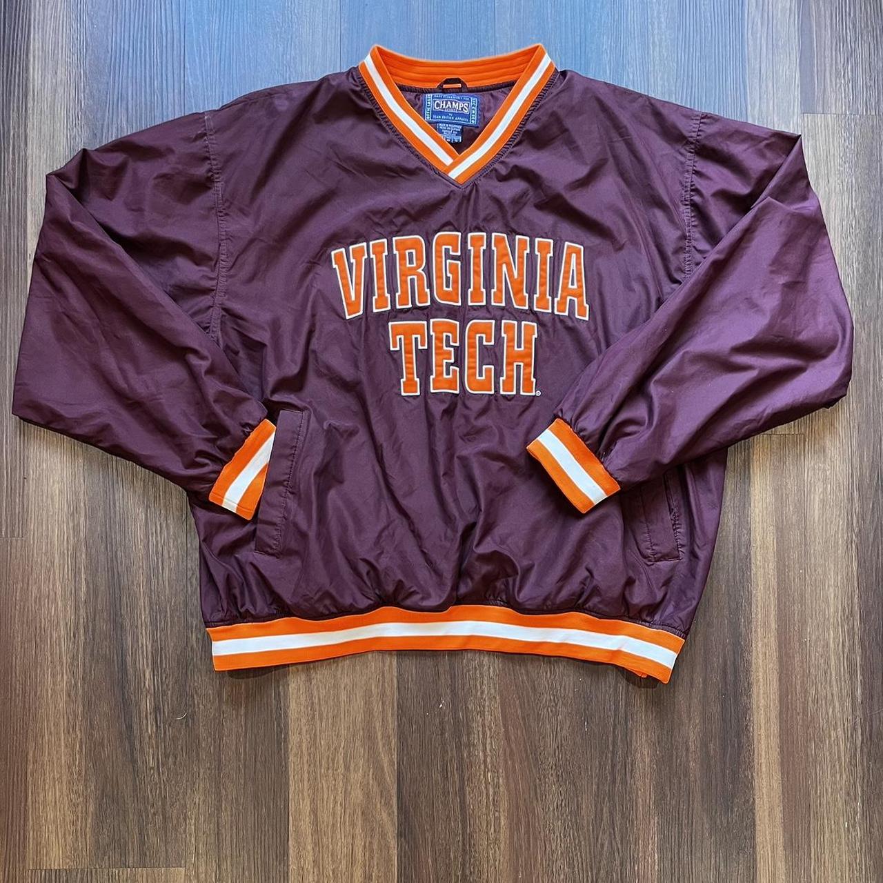 Vtg 90’s Virginia Tech VT Champs Pullover... - Depop