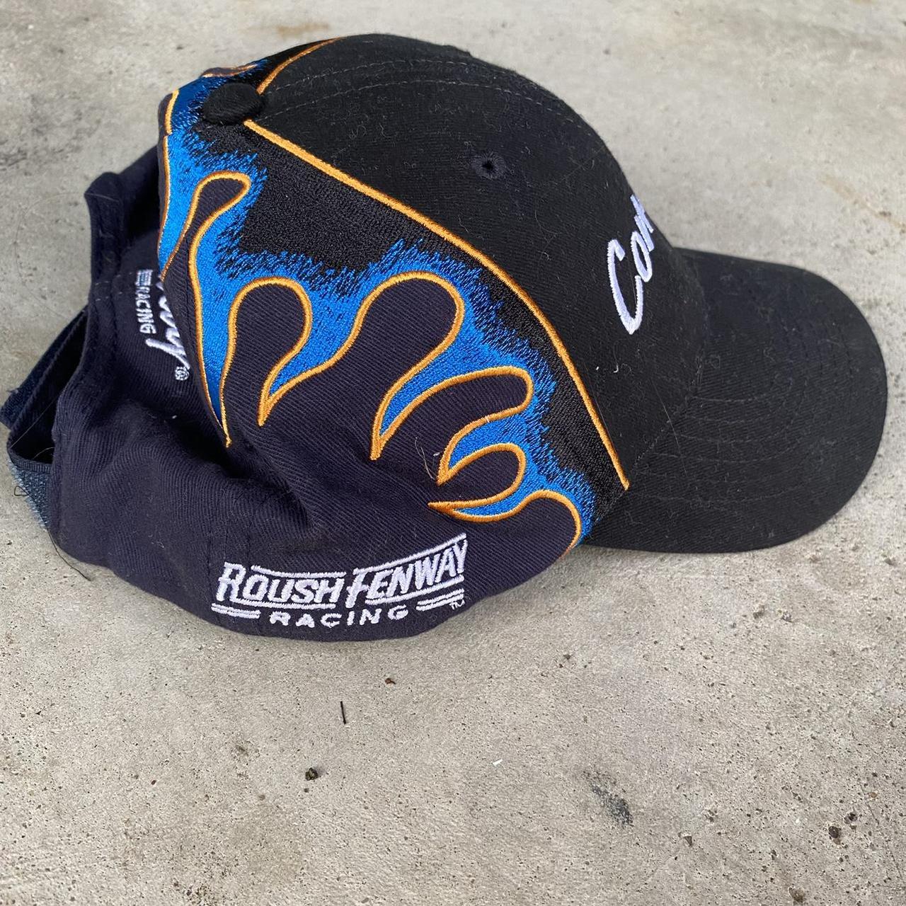 con-way freight racing hat blue flame #nascar... - Depop