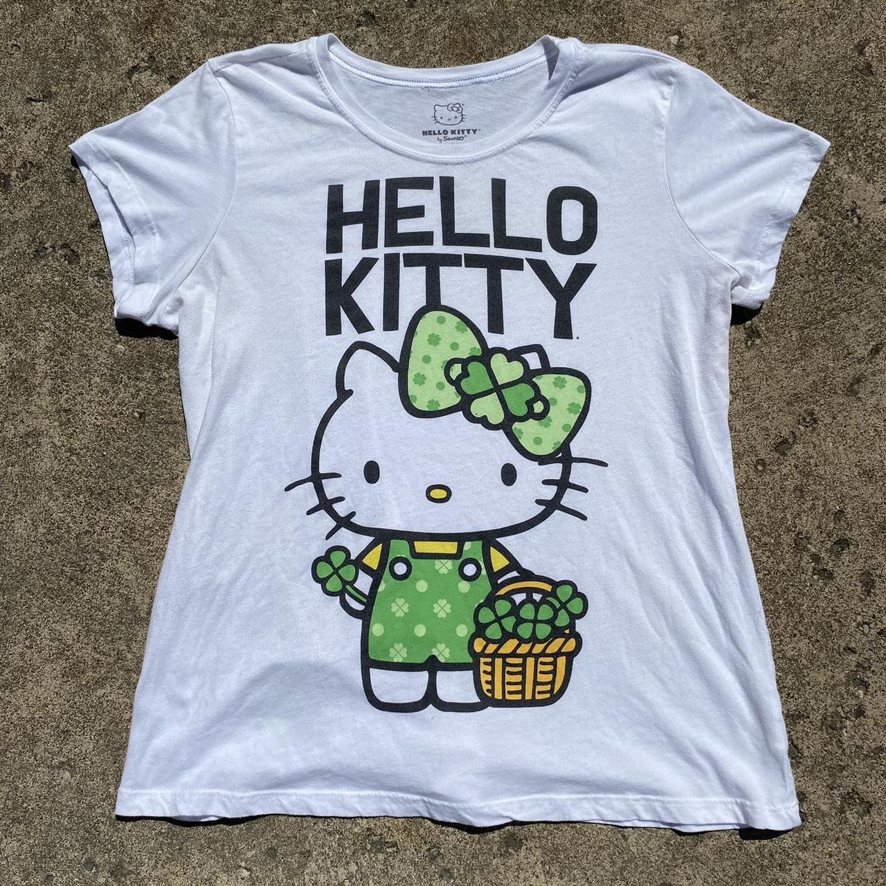 2010 hello kitty shamrock shirt womens 2 or a... - Depop