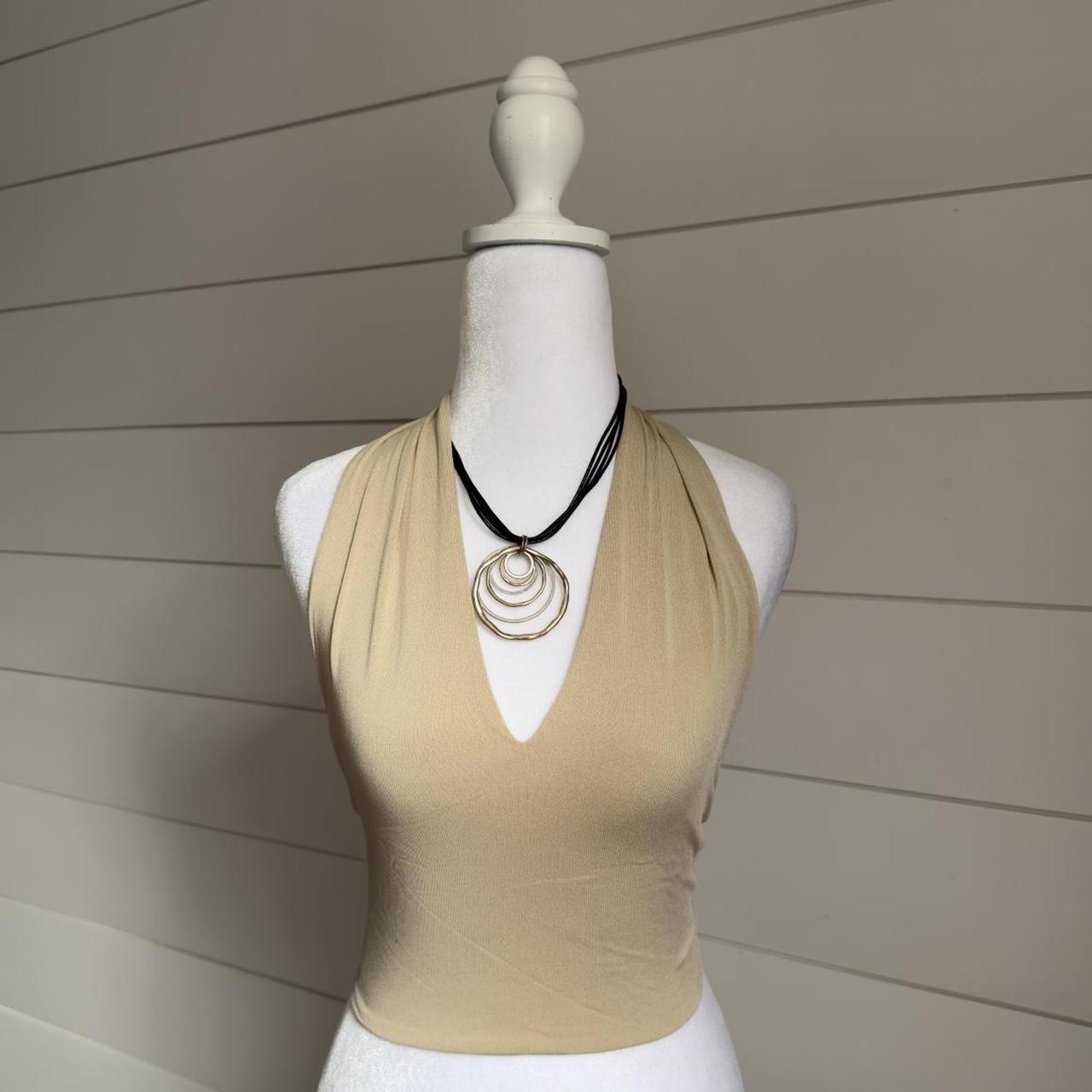 90s y2k clubbing going out wrap halter open back tie... | Depop