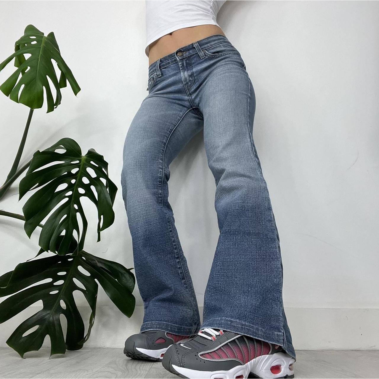 True vintage ultimate 90s low rise denim flared... - Depop