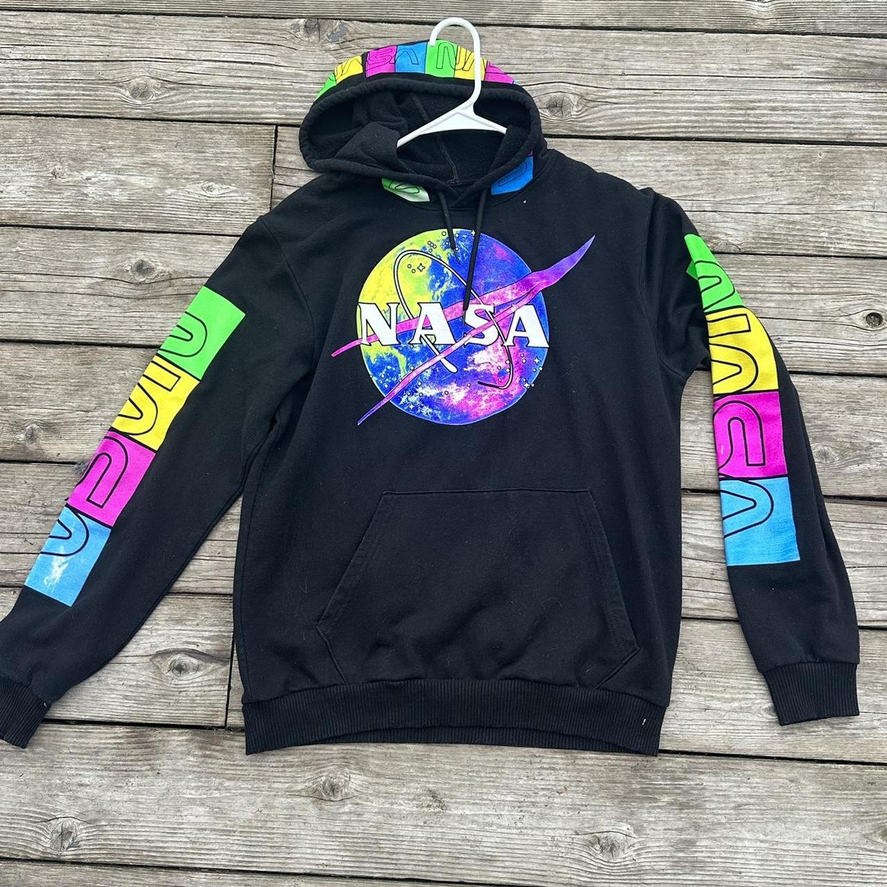 Colorful Neon NASA hoodie •I’ve never seen anyone... - Depop