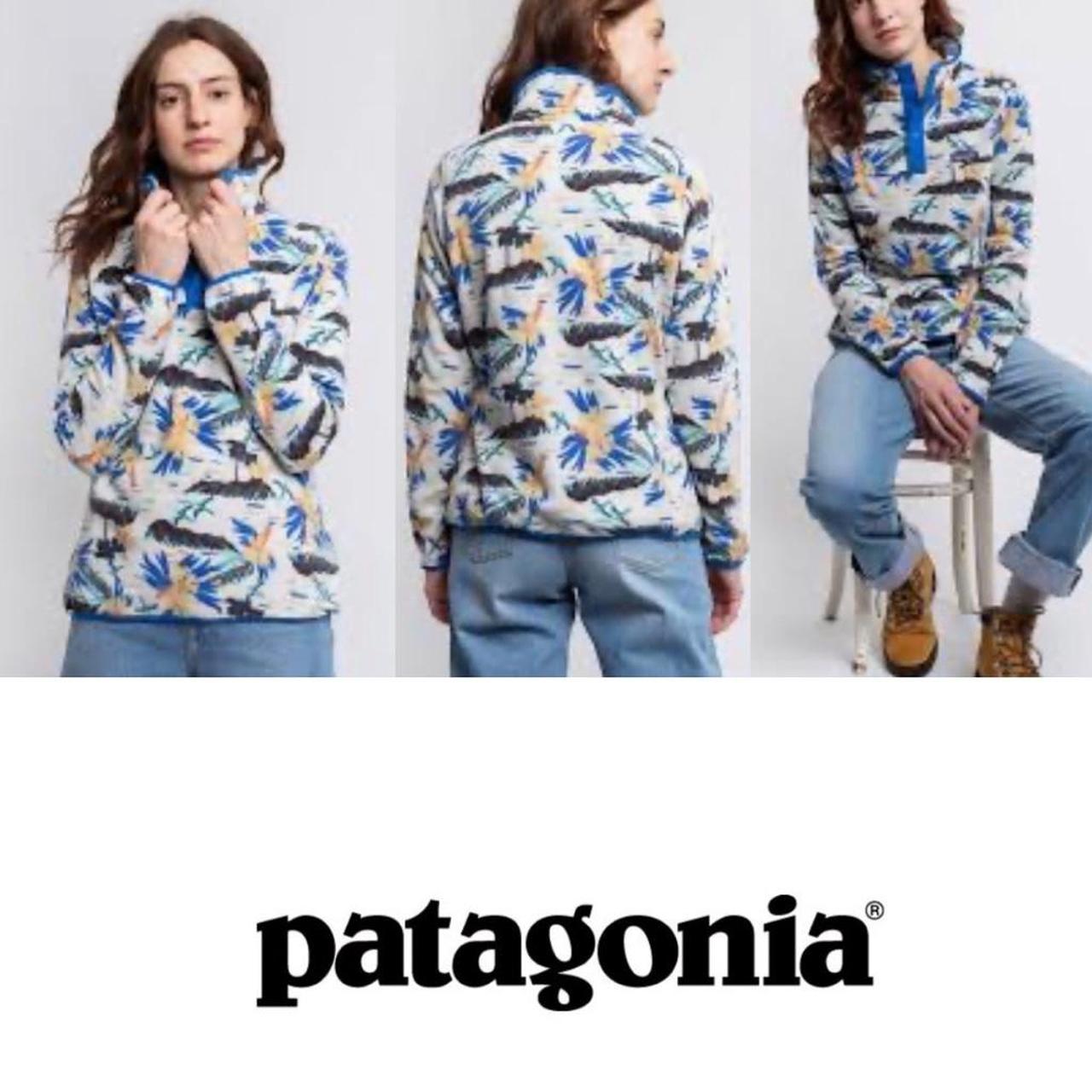 Patagonia Women's Micro D Snap-T Pullover Sweater... | Depop