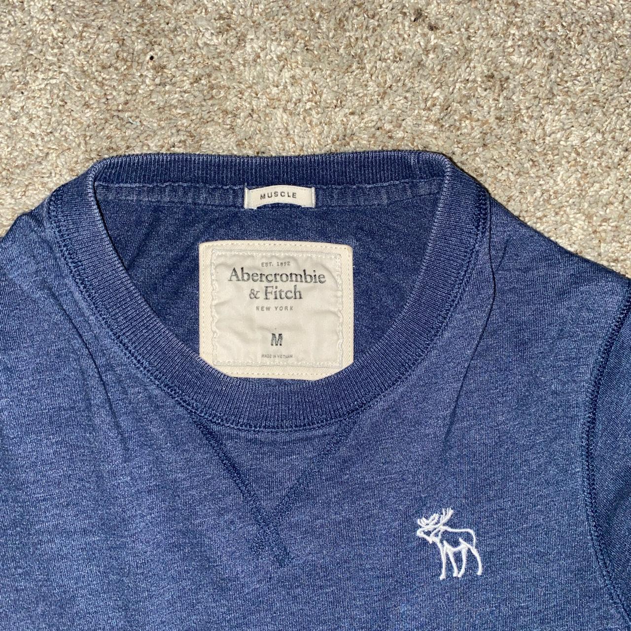 ABERCROMBIE & FITCH BLUE “MUSCLE” TEE (M) - Depop
