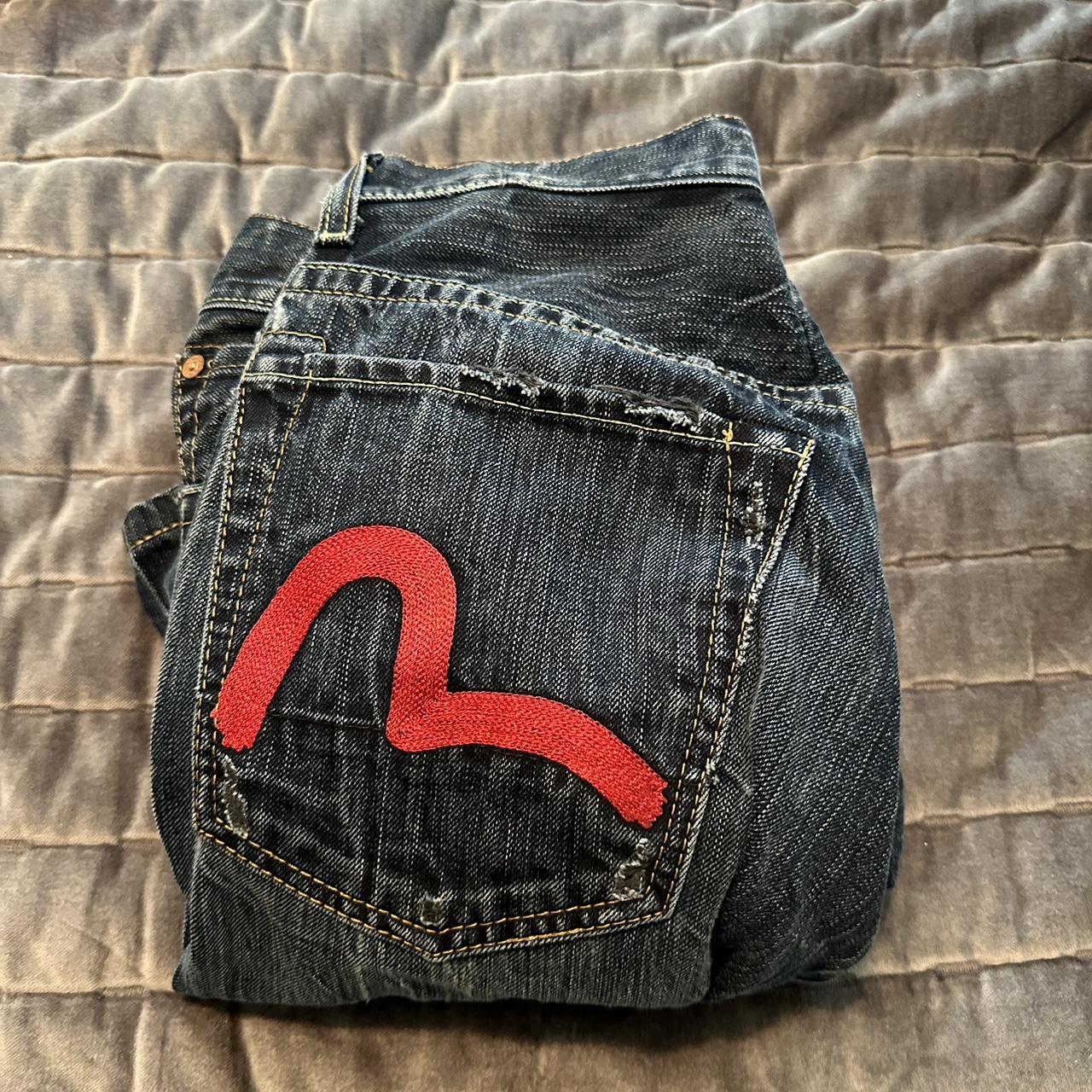 AUTHENTIC VINTAGE EVISU JEANS tagged “size... - Depop