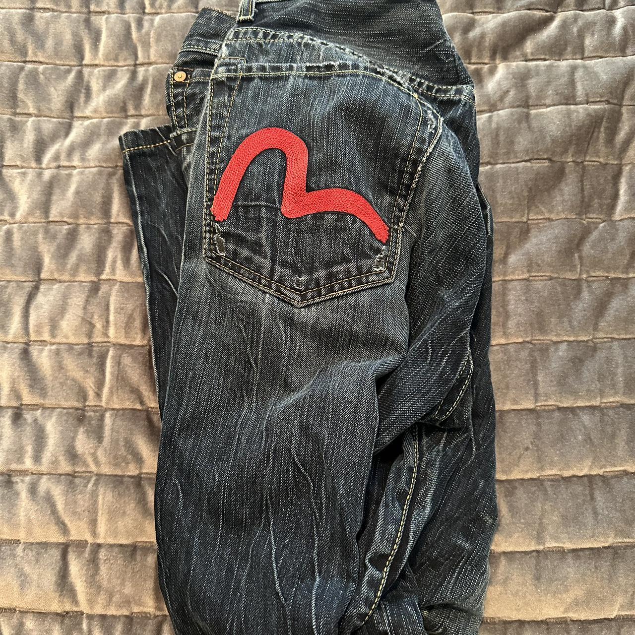 AUTHENTIC VINTAGE EVISU JEANS tagged “size... - Depop