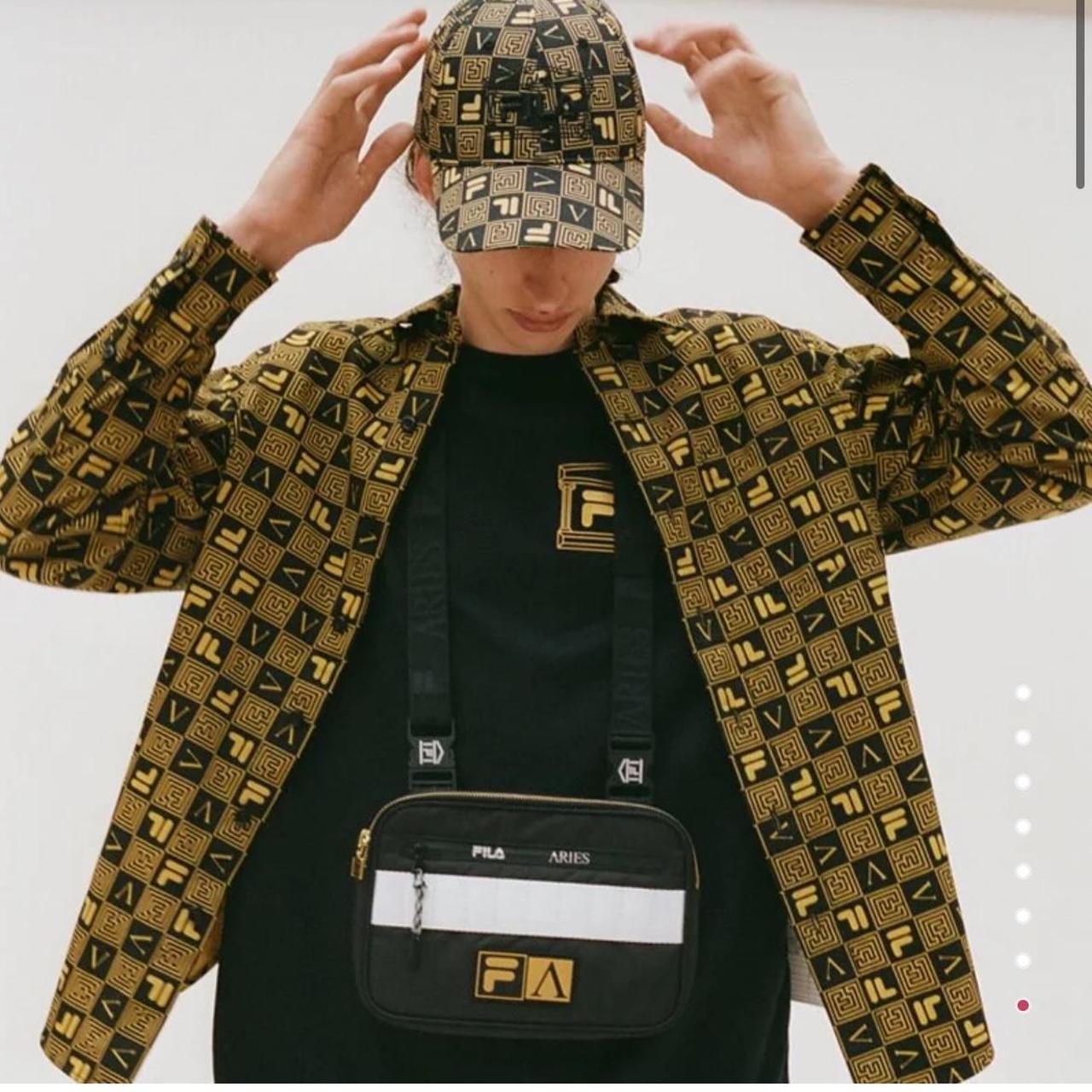 ARIES X FILA MONOGRAM SHIRT UNISEX - Depop