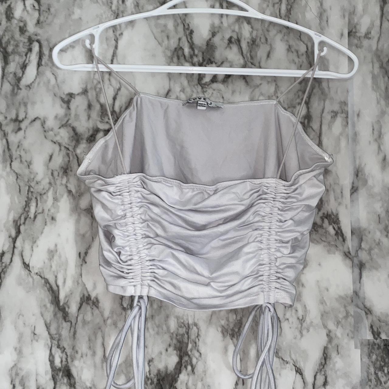 FREE SHIPPING!!! Cute White Scrunched Top Size... - Depop