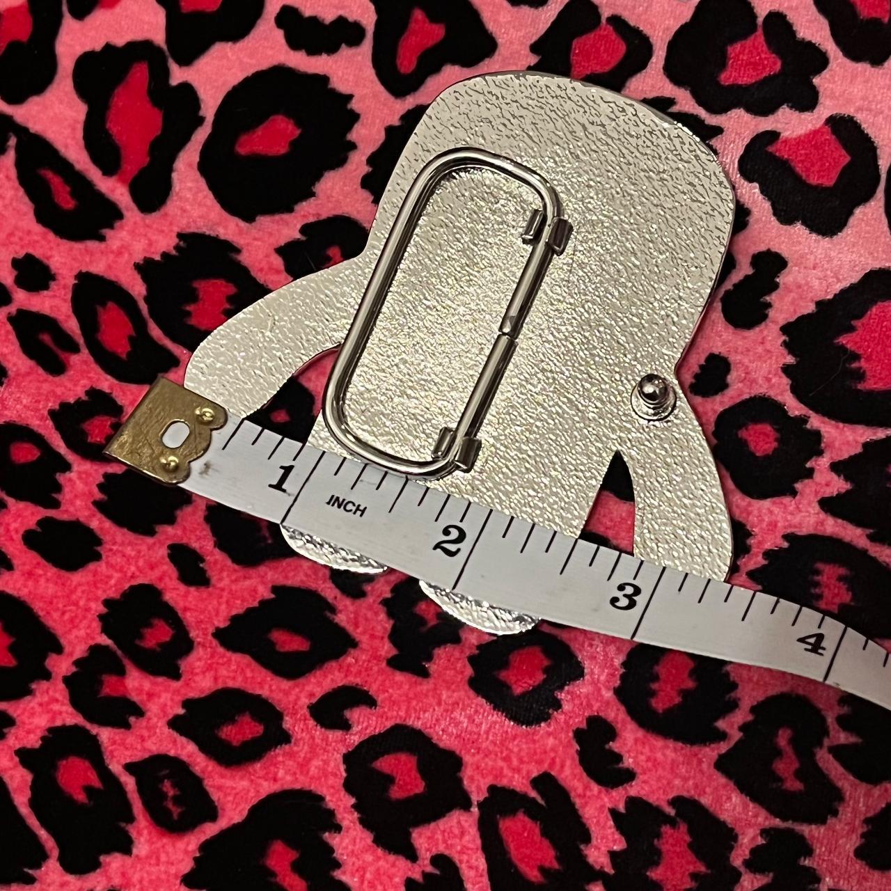 pink domo mustache rhinestone belt buckle :3 - belt... - Depop