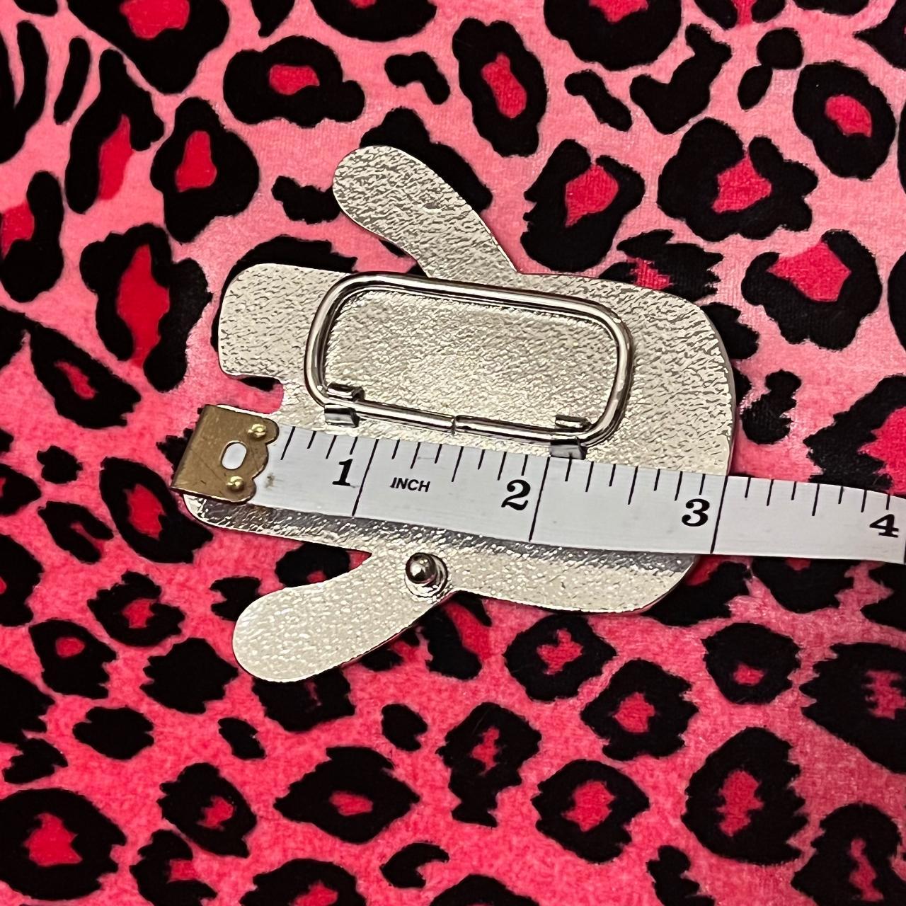 pink domo mustache rhinestone belt buckle :3 - belt... - Depop