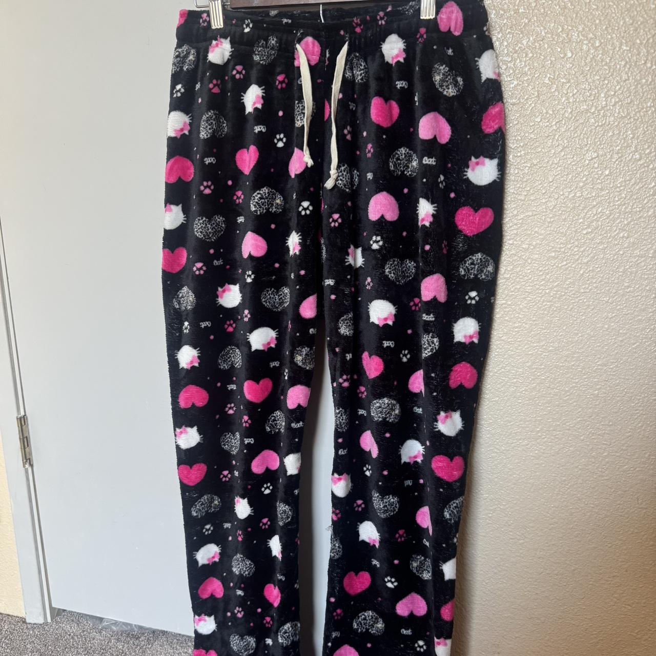 Black & Pink Hello Kitty PJ Pants🐆 Super cute... - Depop