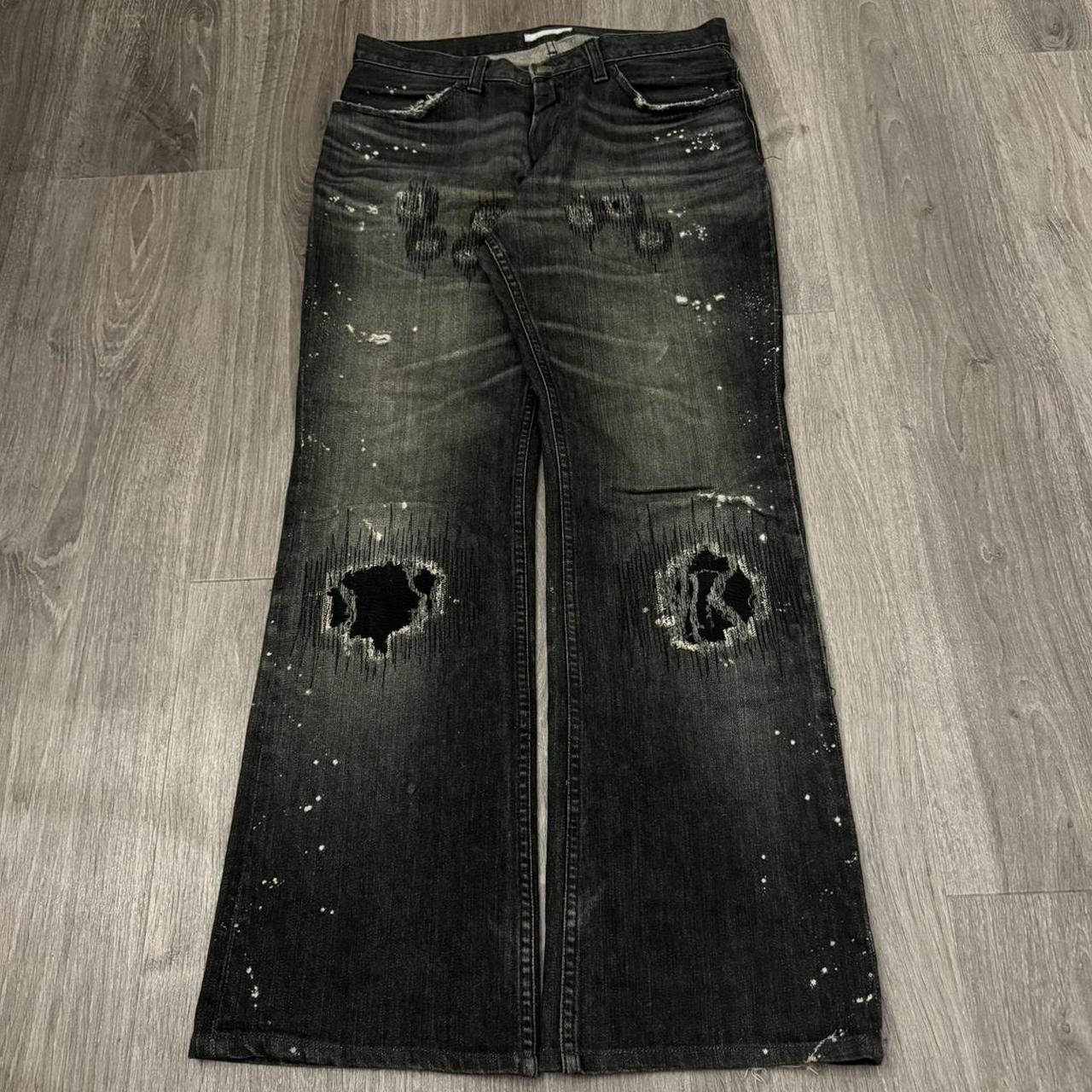 number (n)ine aw01 grunge flared... - Depop
